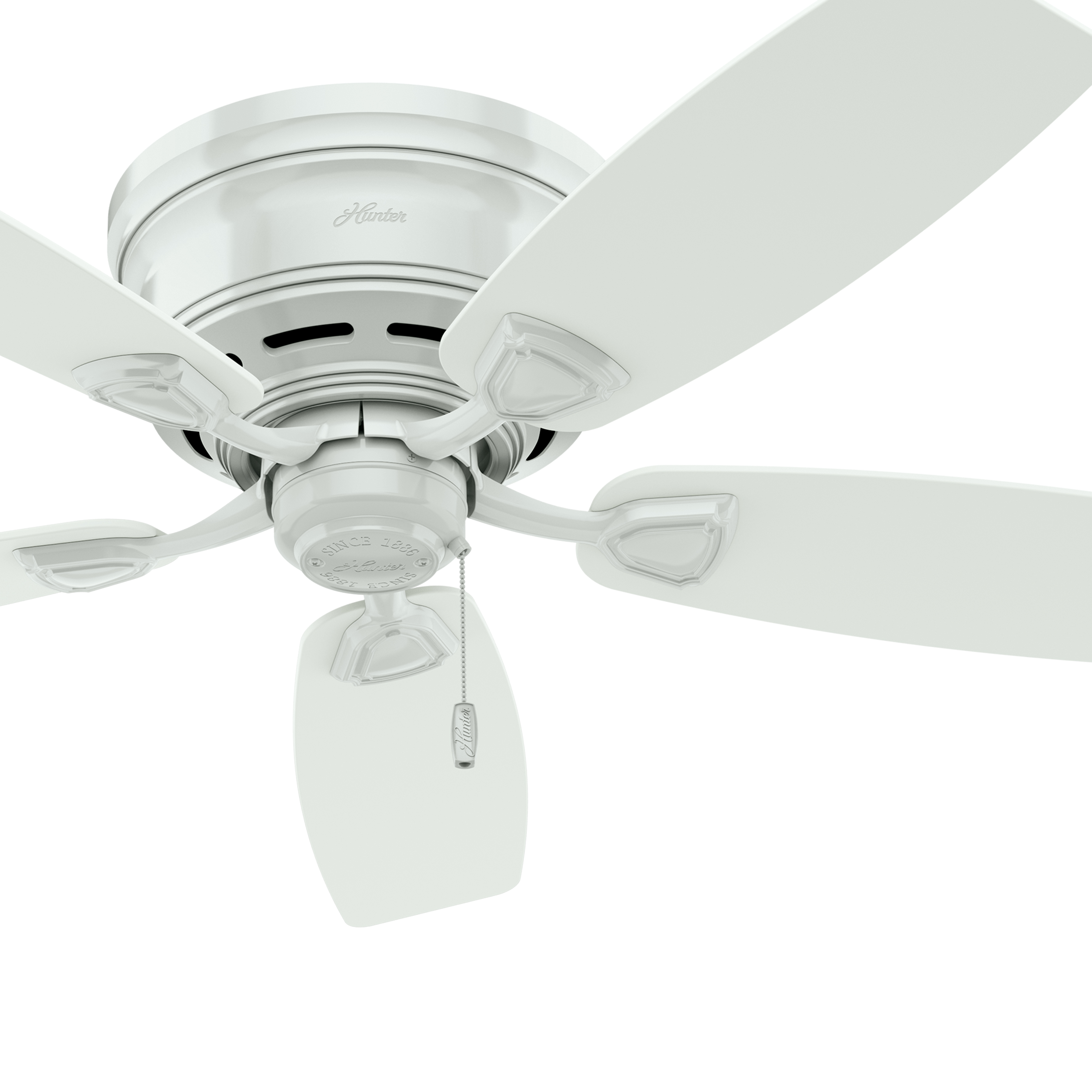 Hunter Ceiling Hugger Fans Hunter Fans Crestfield Low Profile 3 Light
